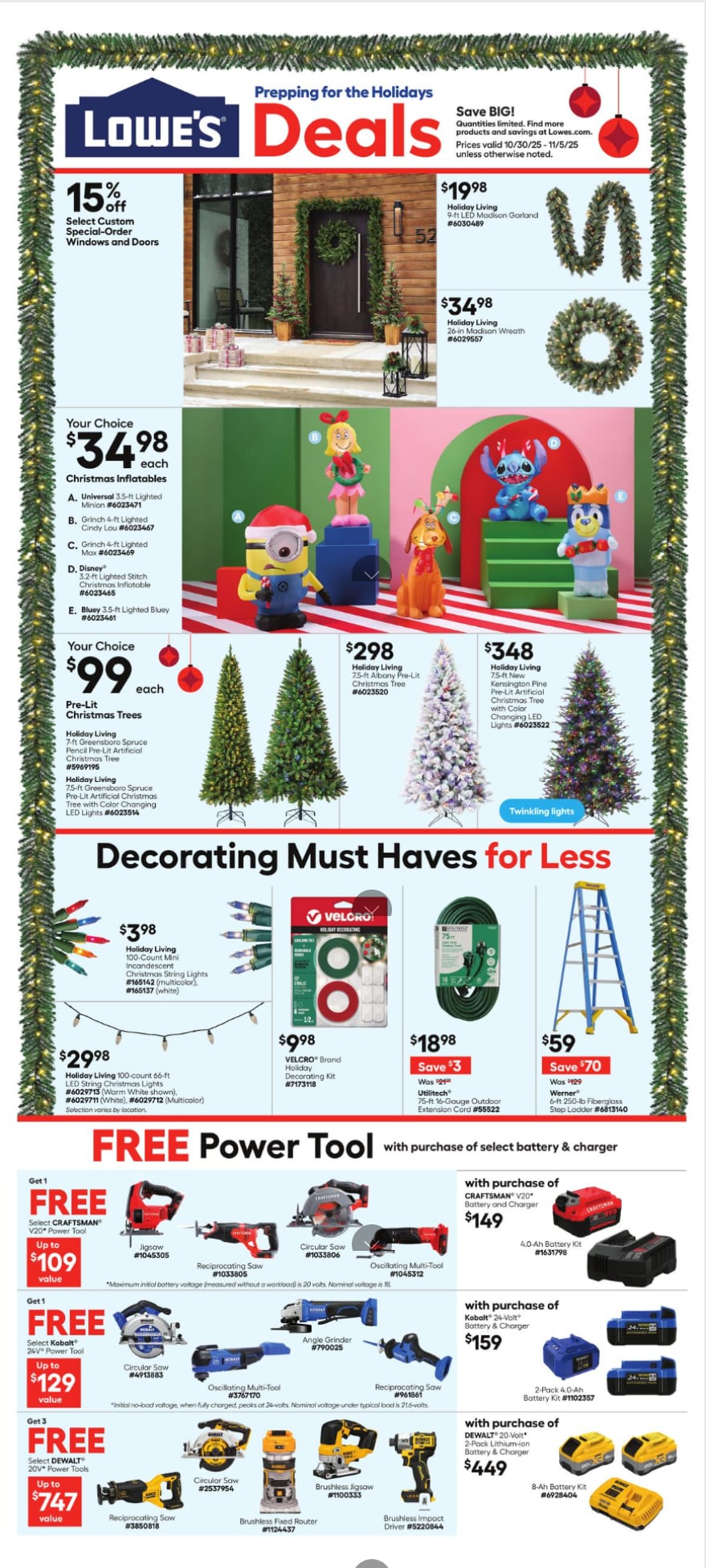 Lowe's Weekly Ad Sales October 30 - November 5, 2025
