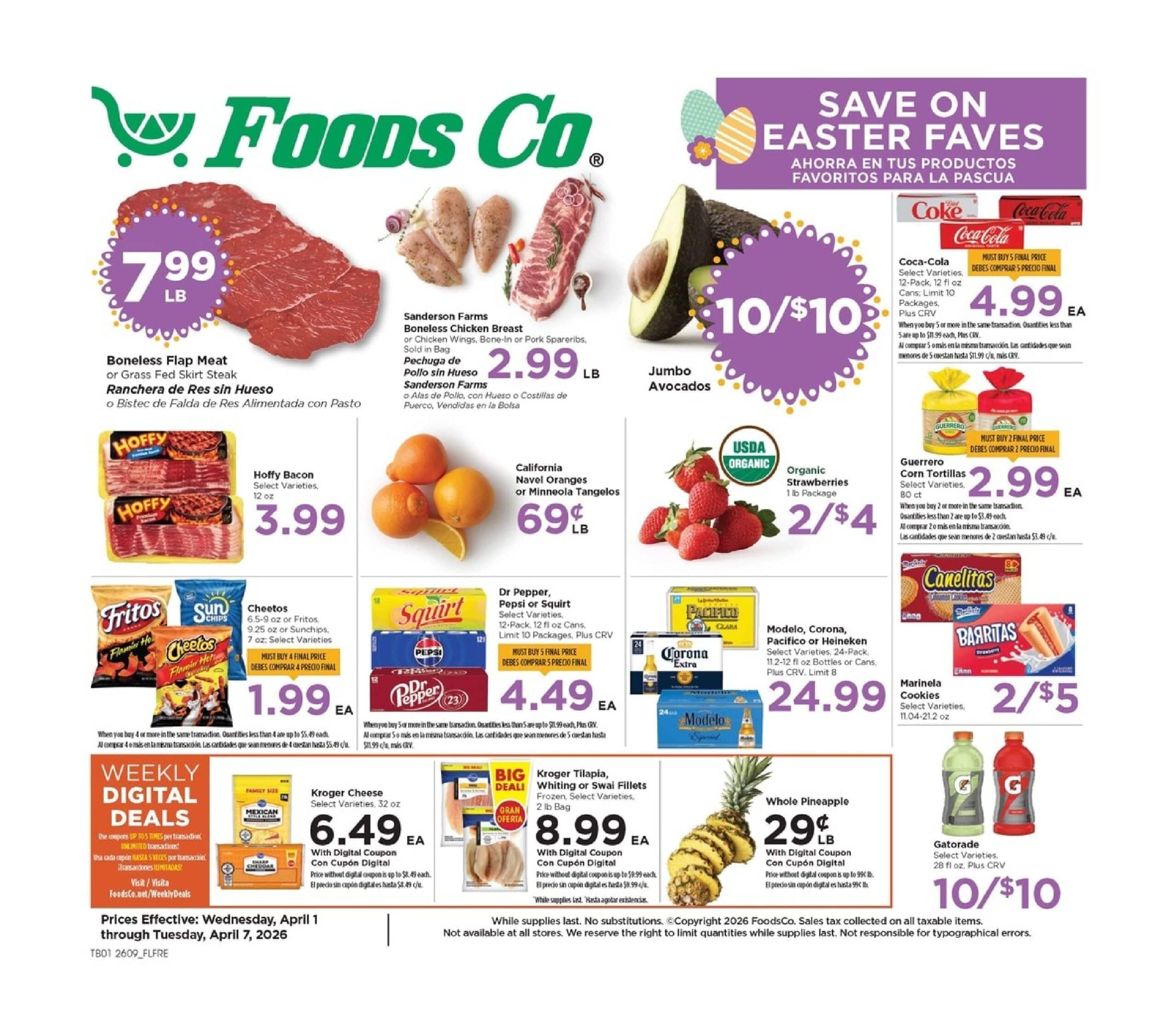 Foods Co Ad Specials April 1 – April 7, 2026