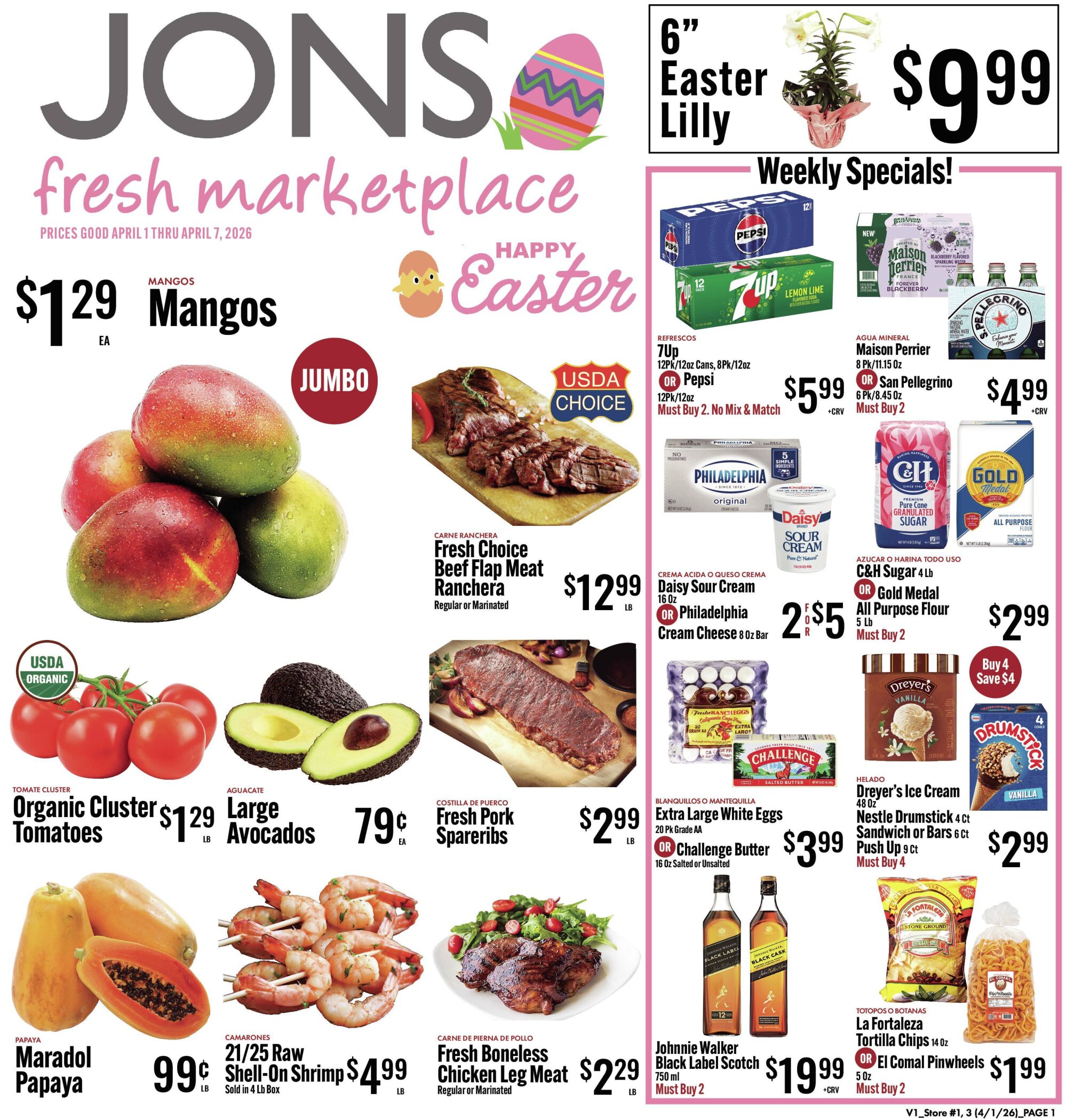 Jons Weekly Ad April 1 – April 7, 2026