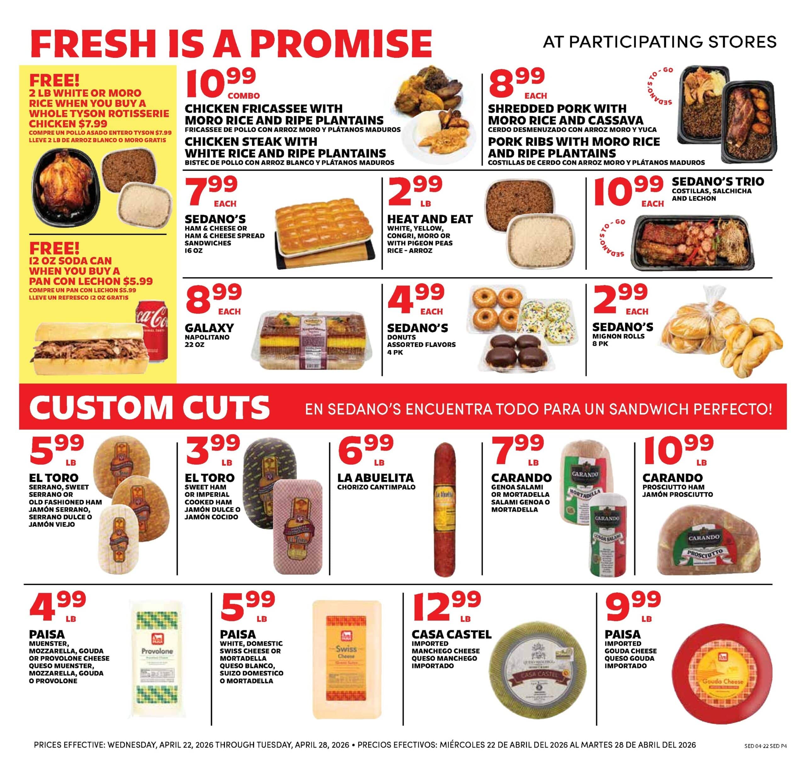 Sedano’s Weekly Ad Deals April 22 – April 28, 2026