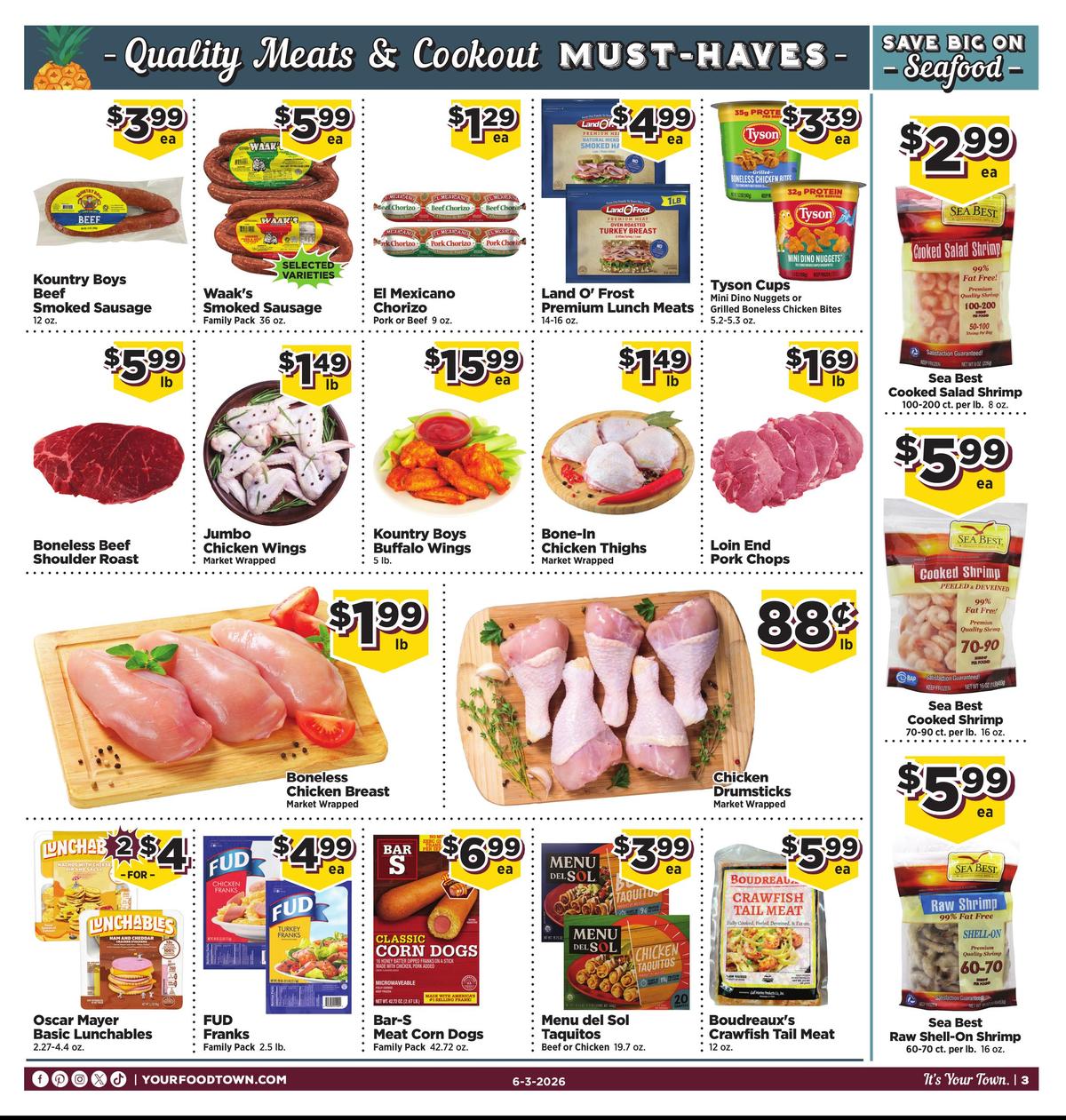 Food Town In-Store Weekly Ad June 3 – June 9, 2026